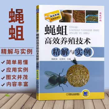 蝇蛆高效养殖技术精解与实例 高效养殖致富直通车蝇蛆科学养殖技术大全人工养殖蝇蛆的方法苍蝇和蝇蛆饲养