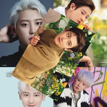 朴灿烈海报 2021全新EXO高清写真明信片墙贴挂画周边壁纸一套8张 朴灿烈海报(8张随机)
