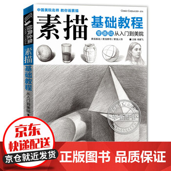 经典全集《素描基础教程》自学入门教材书籍铅笔手绘画画册本从单个体石膏几何体美术临摹范本到精通人物 素描基础教程