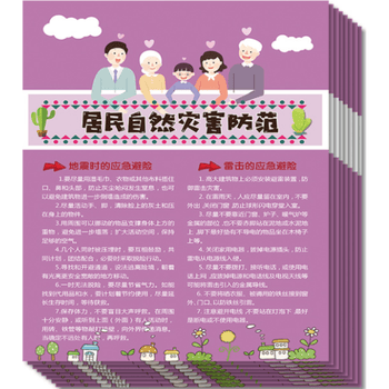 2022年安全月宣传单 居民自然灾害防范宣传单100张