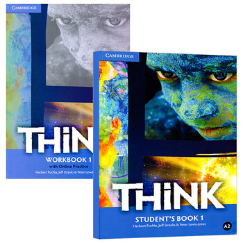 原版进口剑桥Cambridge Think 1级别学生书+练习册 初中英语教材 自学书A2