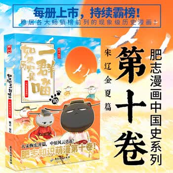 如果历史是一群喵10 宋辽金夏篇 肥志人气历史萌漫系列第十卷 宋辽金夏争锋对决 逐鹿中原 古代萌猫儿童小学生中国历史漫画书籍