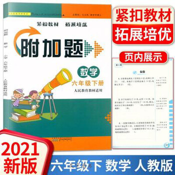 2022春 附加题 小学数学 六年级下册人教版 拓展培优紧扣练习训练