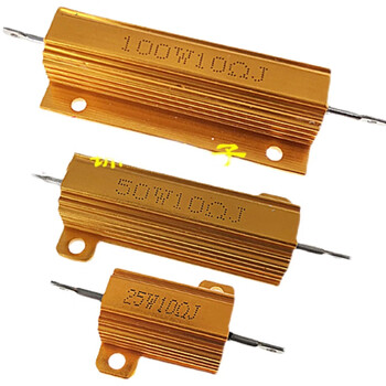 定制 RX24 黄金铝壳电阻 50W 30R 30欧 5% 50W30ΩJ 50W30RJ 负载电阻 11R (100欧姆) 50W(50*27*15)【图片 价格 品牌 报价】-京东