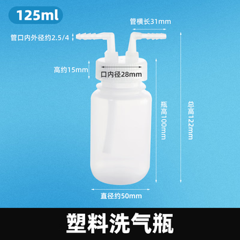 塑料洗气瓶PP透明塑料洗气瓶125ml/250ml/500ml/1000ml 125ml【图片 价格 品牌 报价】-京东