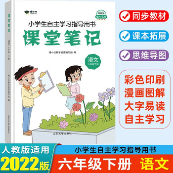 2022春 课堂笔记六年级下册语文部编人教版课本教材全解 衡水名师升级版