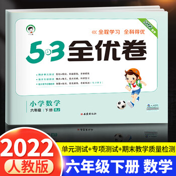 可单买/2022新版53全优卷六年级课本同步训练测试卷 下册 数学 人教版