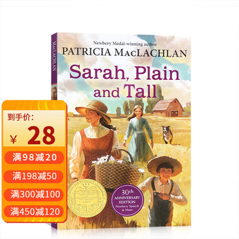 英文进口原版小说 Sarah, Plain and Tall 又丑又高的莎拉 纽伯瑞文学奖课外阅读书