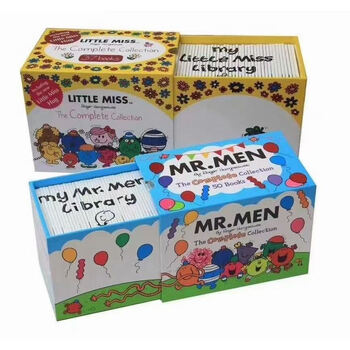 点读 Mr Men Little Miss 奇先生妙小姐英文绘本礼盒50册 奇先生妙小姐87本 加小达人16G点读笔