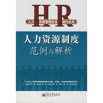 人力资源制度范例与解析【正版图书】