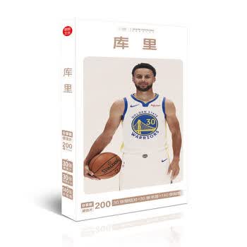【球星推荐】库里海报 金州勇士贴墙卧室超大高清壁纸墙纸NBA球星签名周边 库里明信片明信片随机1盒