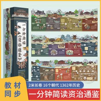 一分钟了解中国历史资治通鉴画卷小学古诗词串读简读儿童版