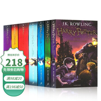 英文原版Harry Potter 哈利波特1-7全集套装JK罗琳小说 儿童魔幻文学小说