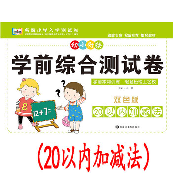 幼小衔接学前综合测试卷全12册3-6岁幼儿园教材用书寒暑假作业本 20以内加减法