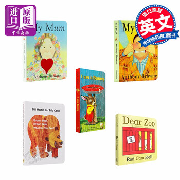 英文原版绘本I am a bunny我是一只兔子dear zoo动物园 我爸爸我妈妈早教启蒙5册