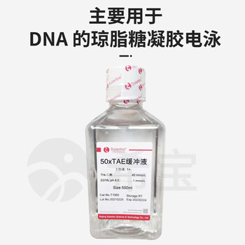 定制50x TAE缓冲溶液NA琼脂糖凝胶核酸电泳Solarbio索莱宝1x TEA 1T缓冲液(粉剂)T1061-*1L【图片 价格 品牌 报价】-京东