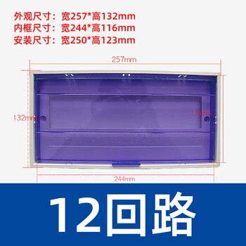 PZ30塑料面板盖板6/8/10/12/15/18/20/22/24回路照明箱配电箱盖子 12回路蓝色【图片 价格 品牌 报价】-京东