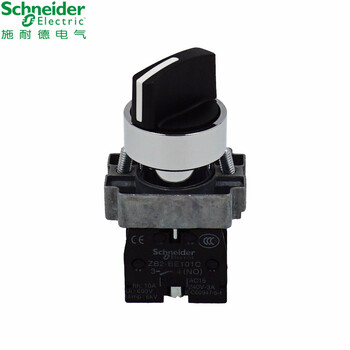 施耐德电气 XB2系列 选择开关2档3挡 自锁 自复位 常开常闭 转换旋钮开关二位三位 标准手柄 XB2BD21C 二挡自锁一常开【图片 价格 ...