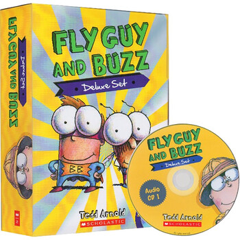 附2CD Fly Guy And Buzz 苍蝇小子分级读物15册 全彩英语初级章节桥梁书 儿童趣味读物 中小学生课外阅读 Tedd Arnold