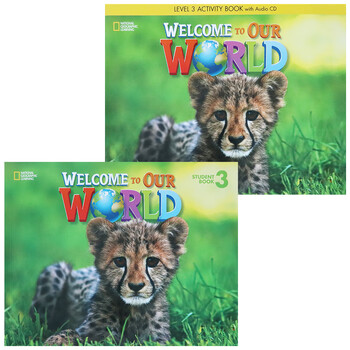美国国家地理Welcome To Our World 3 幼儿教材学生书+练习册 含CD DVD 赠在线学习账号