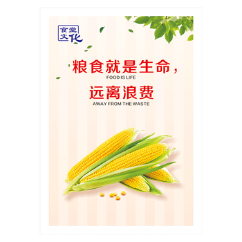 定制餐厅宣传栏标语食堂文化宣传画节约粮食海报挂图光盘行动墙贴画覆膜贴纸LEH41 LEH41-06 光盘行动食堂海报 100*70厘米 覆膜防水PP贴纸