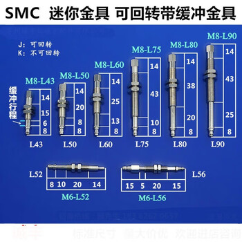 山头林村OD 迷你缓冲金具 机械手配件 真空吸盘座 吸盘支架连接杆 防转 M8-L90六角防转金具迷你金具【图片 价格 品牌 报价】-京东