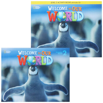 美国国家地理Welcome To Our World 2 幼儿教材学生书+练习册 含CD DVD 赠在线学习账号