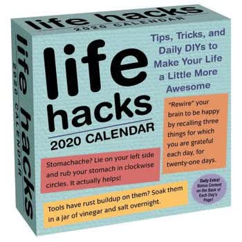 Life Hacks 2020 Day-To-Day Calendar