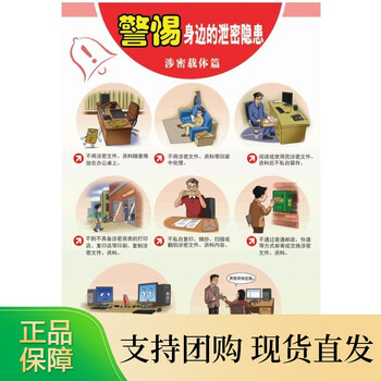 B警惕身边的泄密隐患 保密宣传挂图  一套六张 76cmX52cm  保密专业