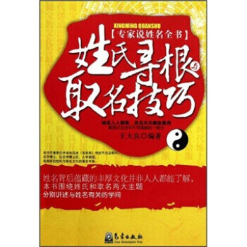 姓氏寻根与取名技巧(专家说姓名全书) 宝宝起名大全 新生儿起名宝典 9787502951221