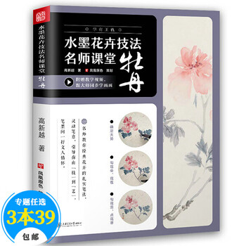 国画 水墨 花卉技法名师课堂基础教程一本通 水墨花卉写生构图技法书籍 牡丹