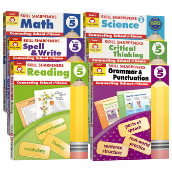 Evan Moor 技能铅笔刀五年级6册套装 Skill Sharpeners Grade 5 Set.
