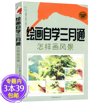 【包邮】绘画自学三月通  怎样画风景图书籍