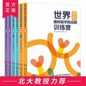 世界趣味数学挑战赛训练营系列全6册 数学启蒙 思维训练逻辑思维训练3-6-9-12岁益智游戏书