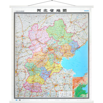 河北省地图 新版 河北地图挂图  办公室 家用挂图 行政/交通/旅游/河流/机场