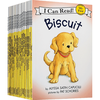 小饼干狗英文绘本25本 i can read英语 Biscuit 点读版 饼干狗25本赠音频 只要图书