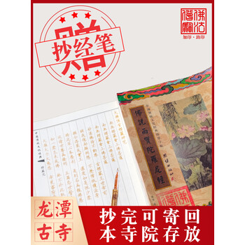 心经抄写本地藏经金刚经药师经大悲咒楞严咒无量寿经练字临摹佛经 解意:54遍心经7遍金刚经·共13本