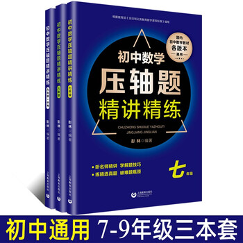 初中数学压轴题精讲精练七八九年级3本套通用版本解题技巧思维训练举一反三专项突破训练册初一初二初三教辅