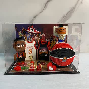 【京荐优品】篮球手办小饰品 篮球系列詹姆斯库里积木科比生日礼物纪念品手环男生周边摆件球迷周边礼品 克里斯保罗 展示盒+礼盒