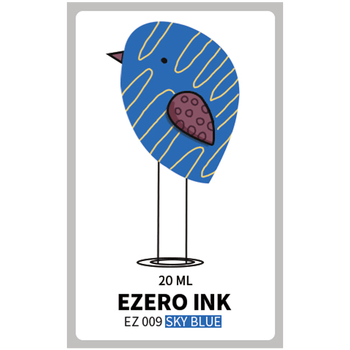 包邮 笨鸟先飞EZERO彩色墨水非碳素钢笔墨水可兑色自调 鸟水20ml 琉璃绀（sky blue）ez009