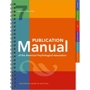 APA格式：国际社会科学学术写作规范手册 螺旋装 Publication Manual ...