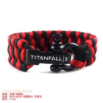 泰坦陨落2数据刀 Titanfall 2泰坦降临2 泰坦陨落2周边手环手链手饰 游戏战术户外团购 红黑