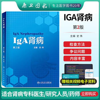 IgA肾病 第2二版 史伟 人民卫生出版社 肾内科专科医师护理临床药师肾病基础研究学术参考指导书