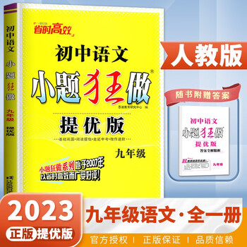 人教版2023正品恩波教育初中小题狂做九年级语文全一册提优版 初三同步上下册课时单元训练习册教辅资料