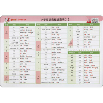 小学霸学习表 小学英语音标速查表 图书