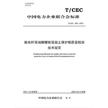 【按需印刷】【10天发货】T／CEC 563-2021 输电杆塔地脚螺栓混凝土保护帽质量检测技术规范