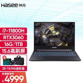 神舟（Hasee） 战神Z7/S7/Z8/G8系列 酷睿处理器高性能独显设计师吃鸡学生游戏笔记本电脑 Z8-TA7NS:i7/3060/16G/1TB【图片 价格 品牌 报价】-京东