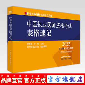 【出版社直销】2022年中医执业医师资格考试表格速记 中国中医药出版社 中医职业医师考试参考用书口袋书画重点复习书籍新大纲