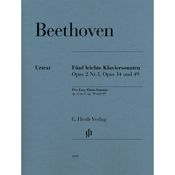 贝多芬 五首简易钢琴奏鸣曲，op. 2 op. 1, op. 14 op. 49  Beethove