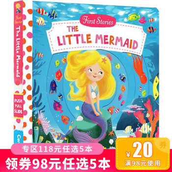 Little Mermaid 小美人鱼 First Stories 童话篇操作机关书 英文原版绘本 亲子互动故事 BUSY系列纸板 英语启蒙认知